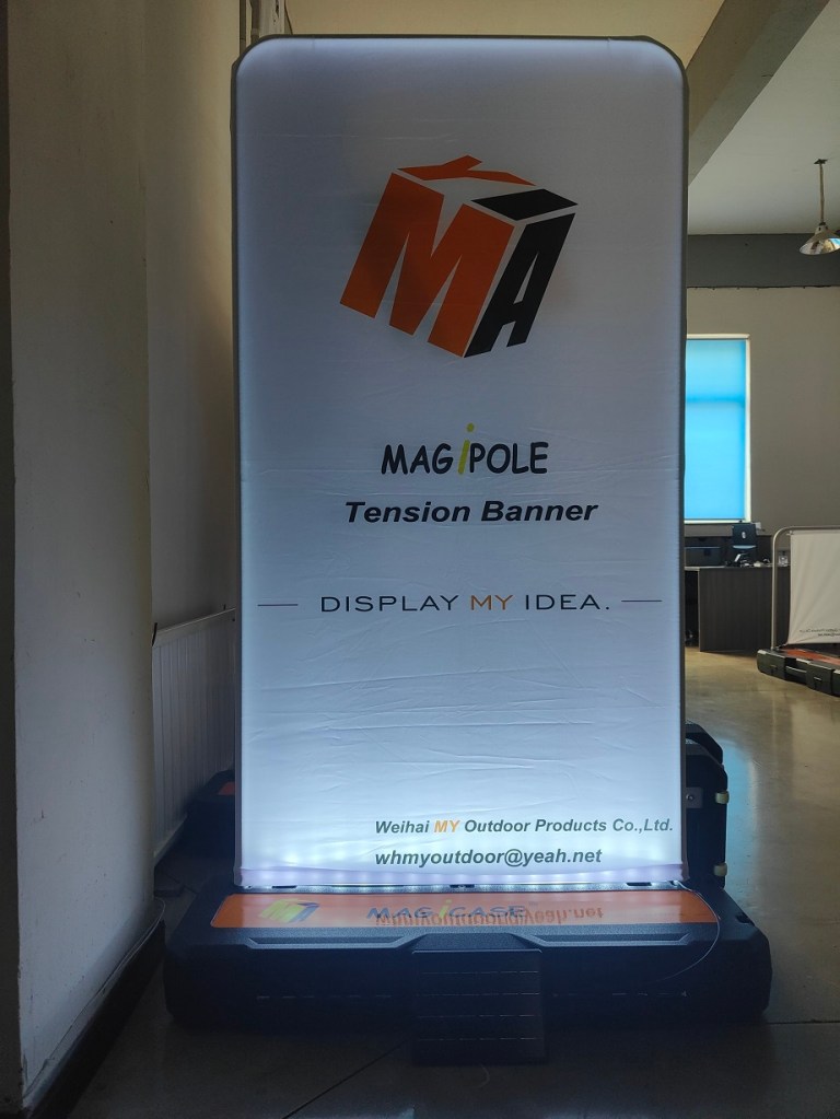 Magicase tension banner stand – Weihai MY Outdoor Products Co.,Ltd
